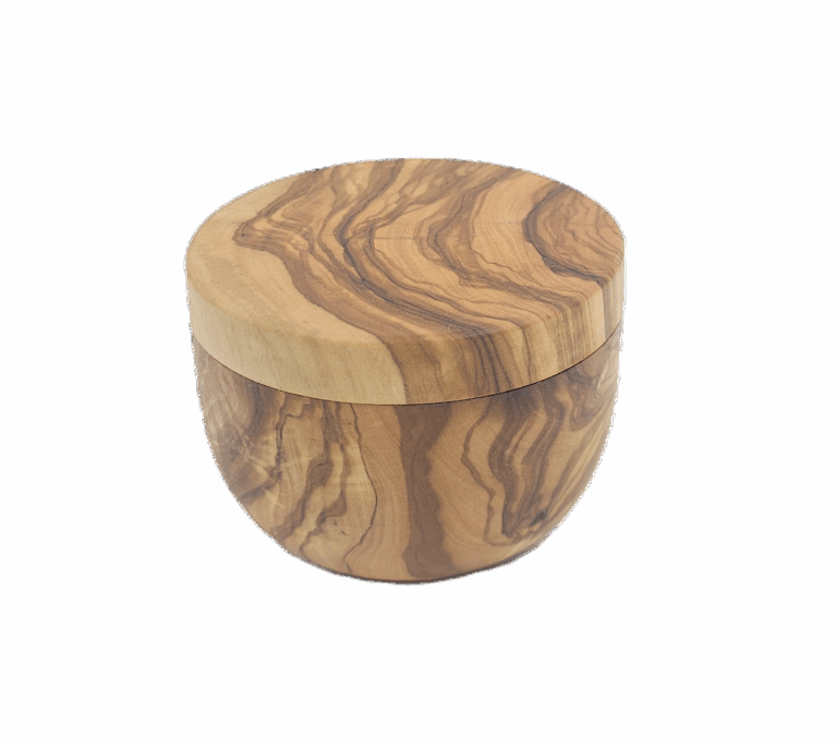 Olive Wood Smooth Spice Jar with Magnetic Top | TOOC